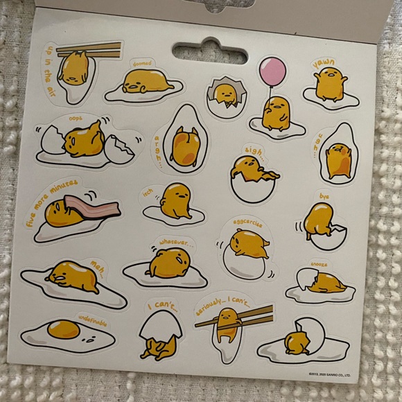 Sanrio | Other | Kawaii Kidcore Sanrio Gudetama The Lazy Egg Sticker ...